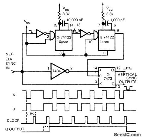 Vertical Sync Separator Communication Circuit Circuit Diagram