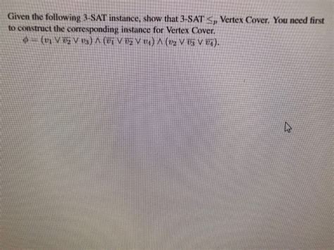 Given The Following 3 Sat Instance Show That 3 Sat