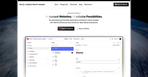 Sanitypress 🖤 A Customizable Nextjs Starter Templat