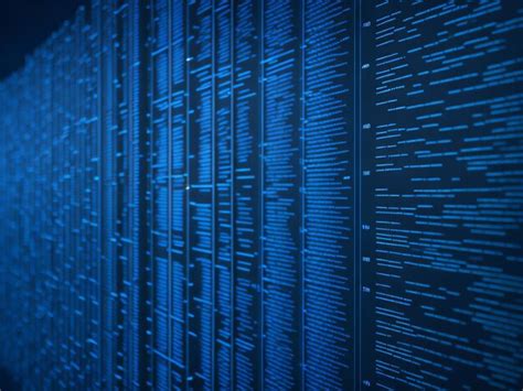 Premium Photo Blue Digital Binary Data On Computer Screen Background