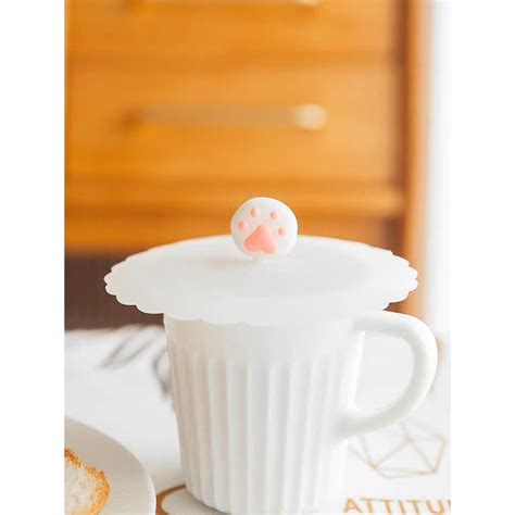 茉莉餐具滿額免運矽膠杯蓋 杯蓋 飲料防塵 矽膠蓋 貓掌杯蓋 蝦皮購物