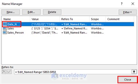 How To Edit Named Range In Excel With Easy Steps Exceldemy