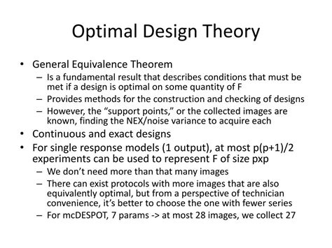 Ppt Optimal Experimental Design Theory Powerpoint Presentation Free