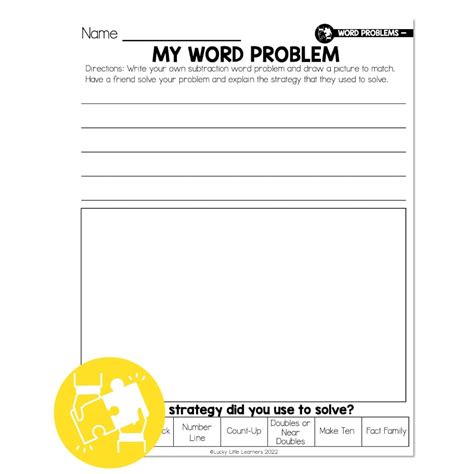 Lucky To Learn Math Subtraction Word Problems Lesson 219 Collaboration My Word Problem