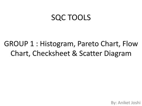 Statistical Quality Control Tools Total Quality Management Ppt