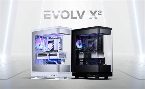 Phanteks Evolv X2 Mid Tower Gaming Chassis Vertical Cooling System See Through Tempered Glass