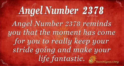 Angel Number 2378 Meaning Live Your Life With Intent Sunsignsorg