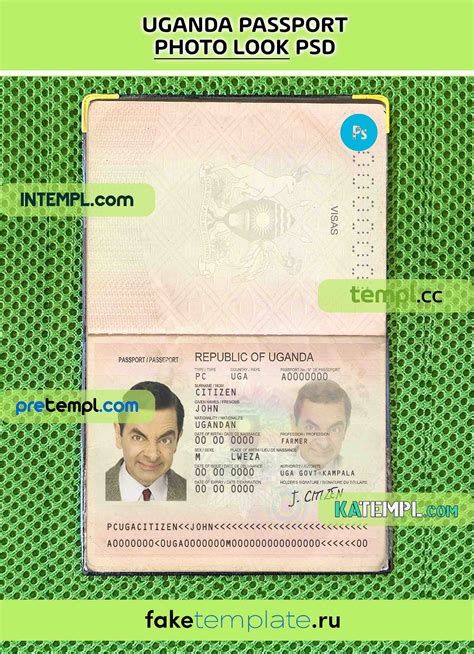 Uae Passport Psd Files Editable Scan And Photo Realistic Look Sample