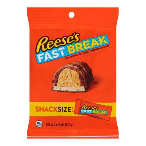 Reeses Fast Break Snack Size Barres Chocolat And Peanut Butter Pops