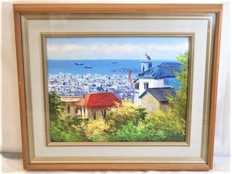 Yahoo オークション 114[ts] 真作 小林幸三 「神戸風景」 F6 油彩画