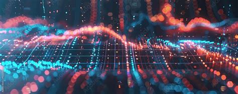 Abstract Data Visualization With Vibrant Colors And Dynamic Lines