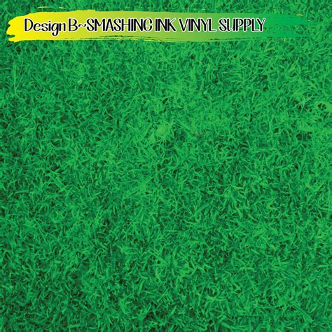Green Grass Pattern Vinyl Faux Leather Sublimation Tat 3 Bus Da