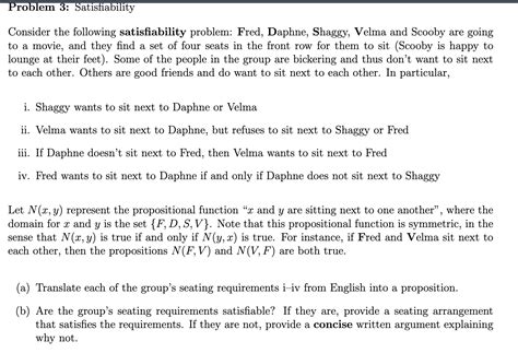 solved problem 3 satisfiability consider the following