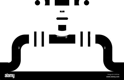 Pipeline Gas Service Glyph Icon Vector Pipeline Gas Service Sign Isolated Symbol Illustration