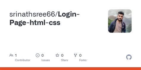 Github Srinathsree Login Page Html Css