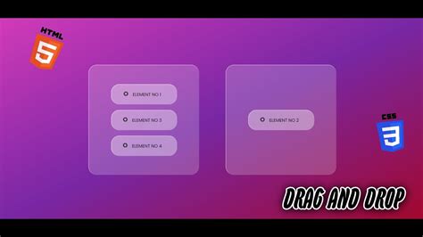 drag and drop elements made with pure html css javascript 💥free source