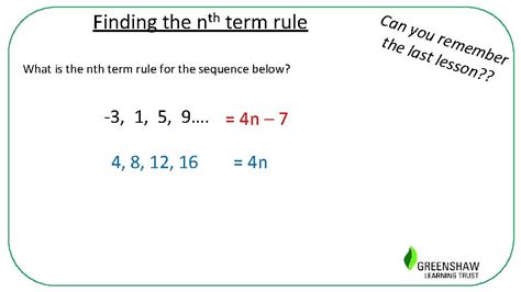 Year Lockdown Lessons Finding The Nth Term