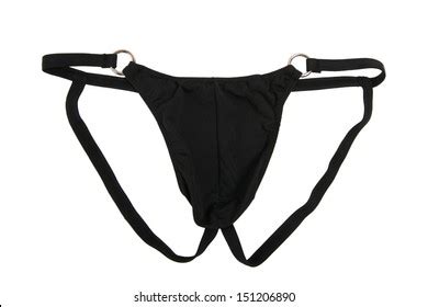 Black Mens Thong Isolated On White Stock Photo Edit Now