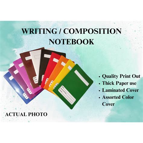 Writing Composition Notebook With Name And Subject Label Shopee Philippines