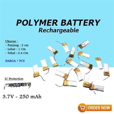 Baterai Polymer V Mah Rechargeable Original Lazada Indonesia