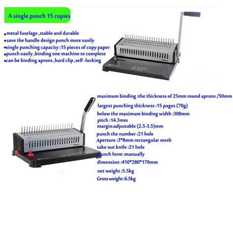 21 Holes A4 Manual Comb Combination Book Binding M Grandado 21 Holes A4 Manual Comb Combination Book Binding M Grandado