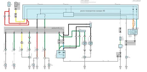 Тойота Камри ACV40 схема реле поворотов и аварийки