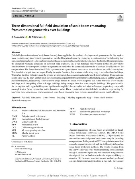 Three Dimensional Full Field Simulation Of Sonic Boom Emanating From Complex Geometries Over