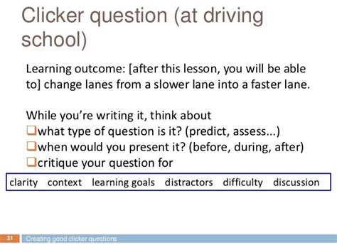 Creating Clicker Questions