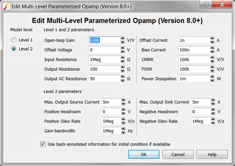 Multi Level Parameterized Opamp