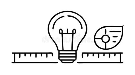Measured Idea Lightbulb Icon Vector Illustration Precise Concept