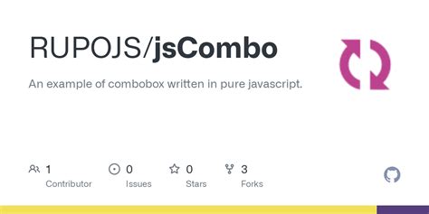 Github Rupojsjscombo An Example Of Combobox Written In Pure Javascript