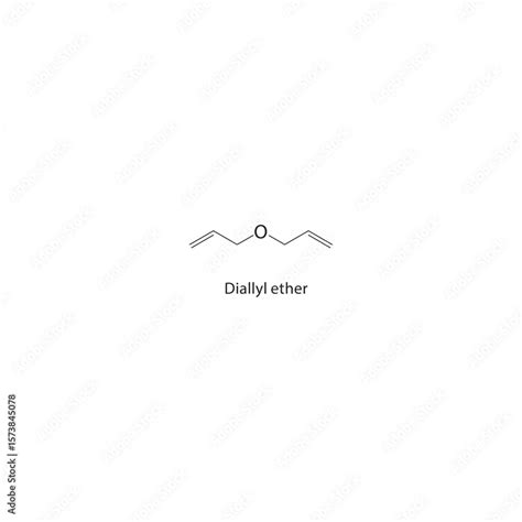 Diallyl Ether Skeletal Structure Ether Compound Schematic Illustration