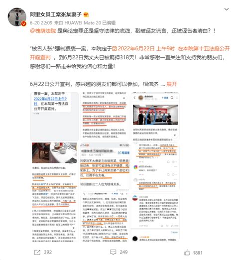 阿里女员工事件最新进展张国强制猥亵案一审宣判 张某 王某文 老公