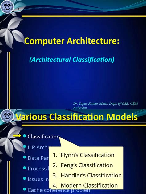 Ca Slides2 Architectural Classification Pdf Central Processing