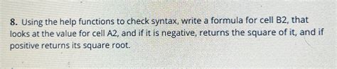 Solved Using The Help Functions To Check Syntax Write A