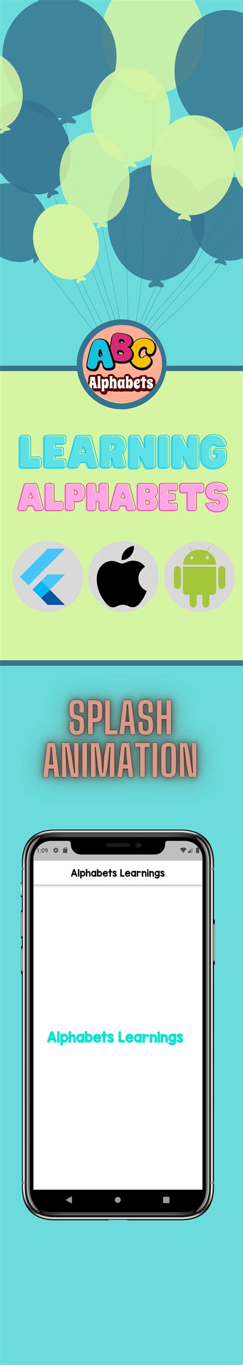 Learning Alphabets Flutter Android IOS App Flutter Code Market