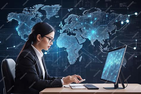 Big Data Analytics With Ai Technology Data Analyst Analyzing And Visualizing Complex Premium