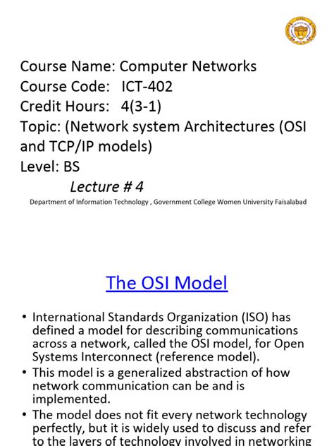 Osi Model Pdf Computer Network Internet Protocol Suite
