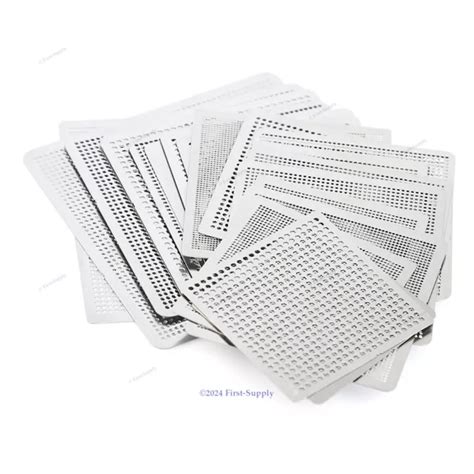 27pcs bga heated directly universal reballing stencils 11pcs 25k