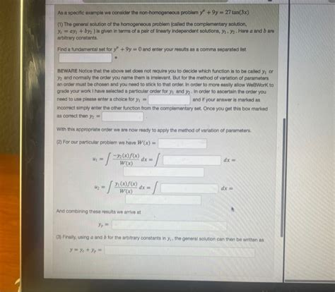 Solved As A Specific Example We Consider The Non Homogeneous Chegg Com