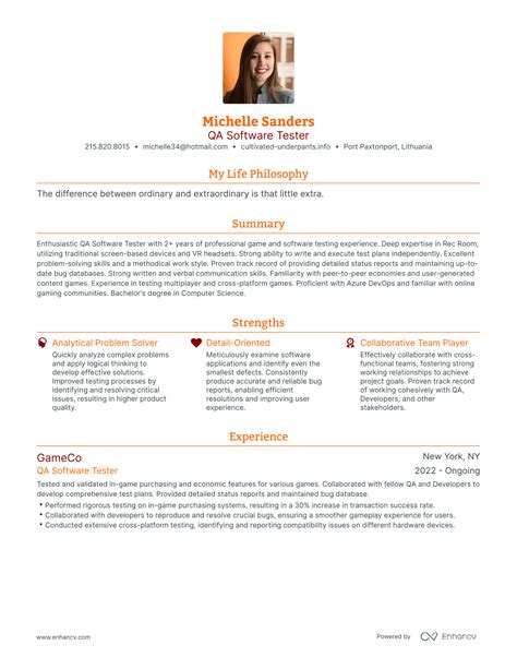 Qa Tester Resume Qa Tester Resume Examples For It And Software Testers