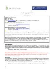 SYLLABUS COIL Spring Docx BA Business Environment Spring CRN Sec