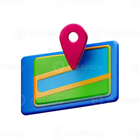 Map 3d Rendering Icon Illustration 28711433 Png