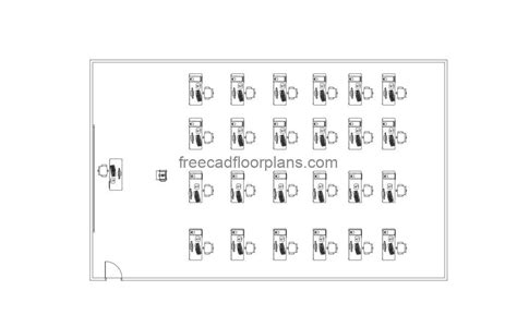 Computer Classroom Free Cad Drawings