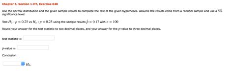 Solved Chapter 6 Section 1 Ht Exercise 048 Use The Normal