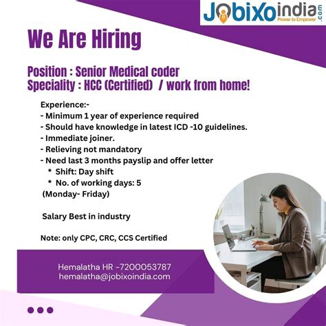 🔍 Were Hiring Hcc Coders 🔍 Looking For Talented Coders With 1 Yrs Of Experience In Hcc Coding