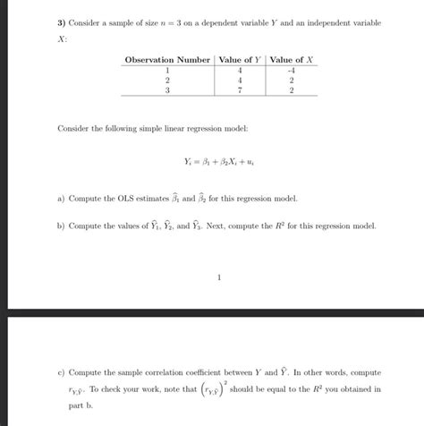 Solved 3 Consider A Sample Of Size N3 On A Dependent