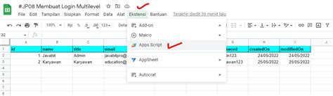 Jp08 Cara Membuat Login Multi Level Web Apps Script Hak Akses Admin Dan User