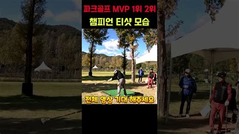 파크골프 Mvp 1위 2위 선수 챔피온 티샷 파크골프치는법 Youtube