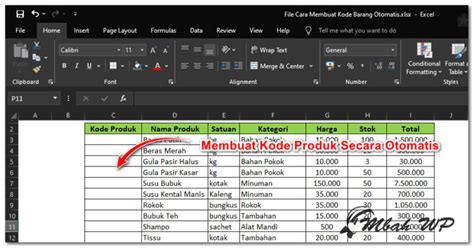 Cara Membuat Kode Barang Otomatis Di Excel